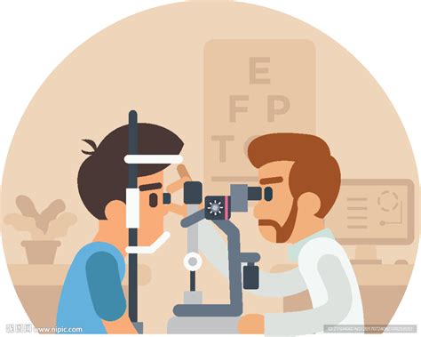 精致矢量有趣扁平眼科验光插画设计图医疗保健生活百科设计图库昵图网