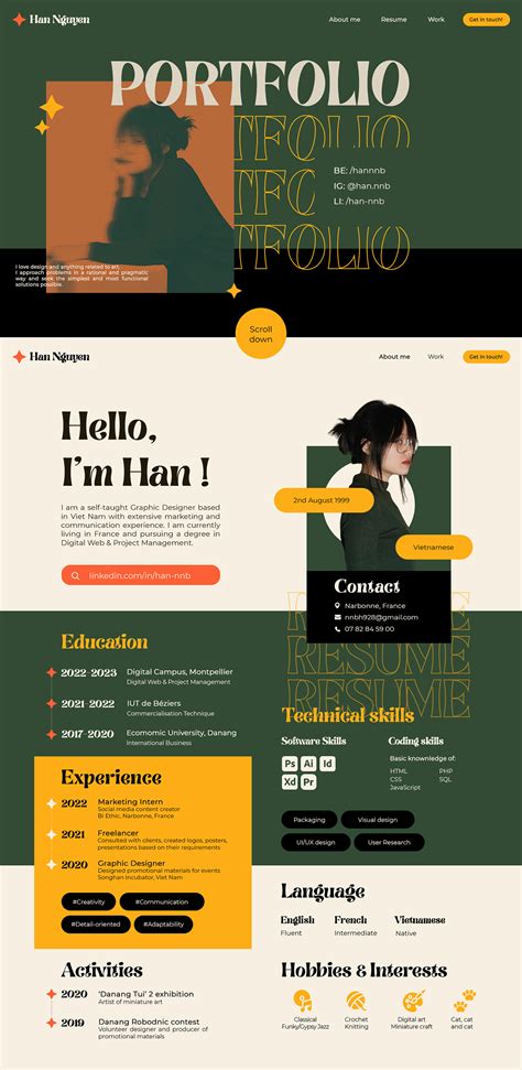 CV INSPIRATION Graphic Design Portfolio Layout Portfolio Template Design Graphic Design Resume