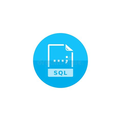 Circle Icon Sql File Format Stock Vector Illustration Of Code Information 193584715