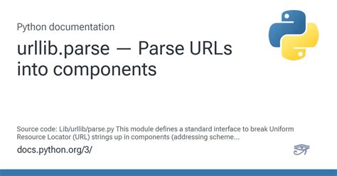 Urllibparse — Parse Urls Into Components — Python 3137 Documentation