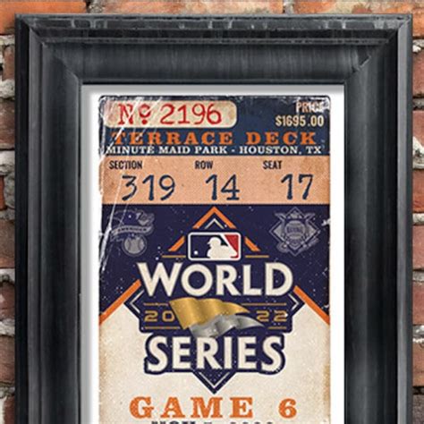2022 World Series Ticket Etsy