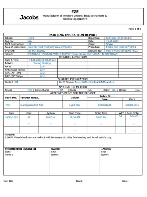 Internal Coating Report Download Free Pdf Building Materials Building Engineering