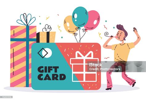기프트 카드 바우처 쿠폰 상점 할인권 선물 컨셉 벡터 평면 그래픽 디자인 일러스트 개념에 대한 스톡 벡터 아트 및 기타 이미지 개념 고객 광고 Istock