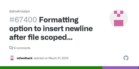 formatting option to insert newline after file scoped namespace