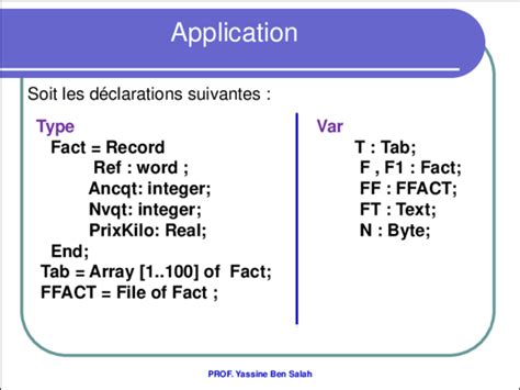 Pdf Application Yassine Ben Salah Fichier Enregistrement Déclaration Algorithmique