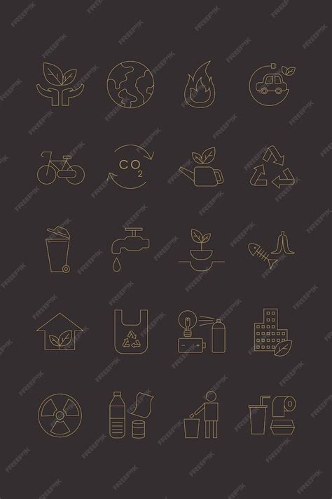 Free Vector Environment Icon Design Elements Vector Set