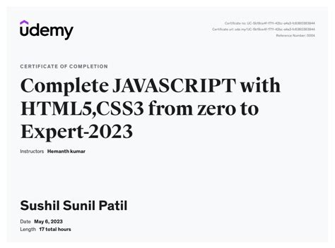 Sushil Patil On Linkedin Heyive Completed My Javascript With Html5
