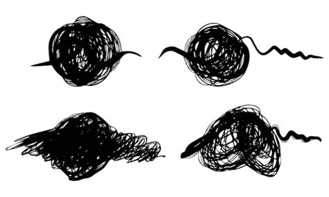 Premium Vector Hand Drawn Scribble Sketch Circle Object Tangled Grungy Round Scribble Isolated