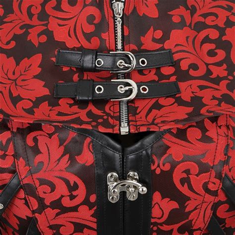 Burgundy Spaghetti Straps Court Shaper Corset With Black Polka Dot Vampal Dresses