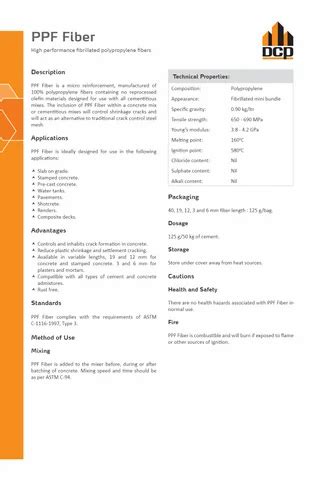 Micro Ppf Fiber For Onstruction For Construction Grade New At Best