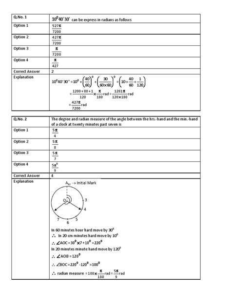 Trigonometryexercise 1 Pdf Sine Triangle