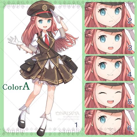 Character Art Pack 2329 Colora 6 Expressions By Natsuyacharacterart