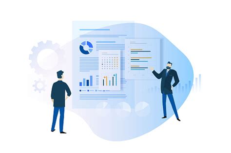 연간 보고서 계획 및 통계 동향 및 생산성 사업 계획의 평면 디자인 개념 개념에 대한 스톡 벡터 아트 및 기타 이미지 개념 개념과 주제 계획 Istock