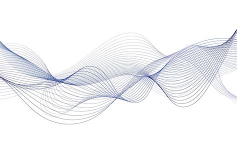 Premium Vector Abstract Digital Blue Gradient Wave Element For Design Stylized Line Art