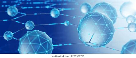 Big Data Blockchain Technology Network Structure Stock Illustration