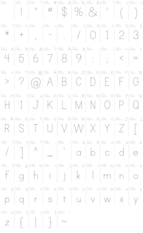 Print Dashed Font