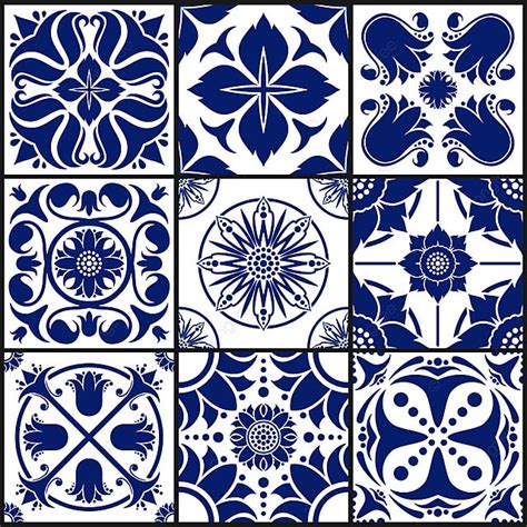 빈티지 세라믹 타일 벡터 일러스트 레이 션 배경 무늬 스케치 장식적인 배경 일러스트 및 사진 무료 다운로드 Pngtree