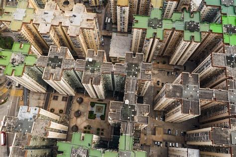 Premium Photo Mei Foo Hong Kong 09 October 2018 Top View Of Hong Kong Apartment Building
