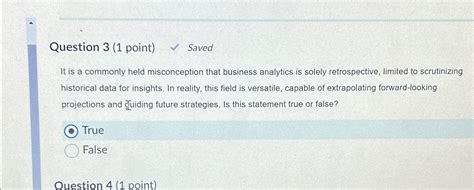 Solved Question 3 1 ﻿point ﻿savedit Is A Commonly Held