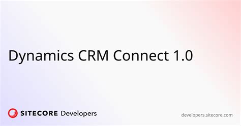 Dynamics Crm Connect 10