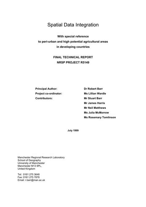 pdf spatial data integration gov ukdesktop mapping image analysis