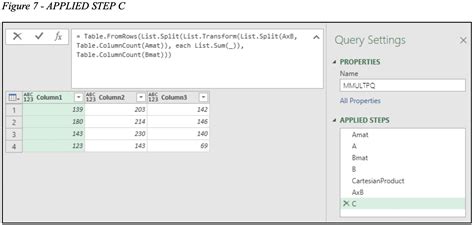 Matrix Multiplication Using The Cartesian Product In Power Query DataChant