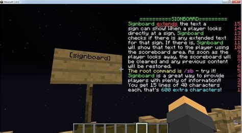 Signboard Minecraft Bukkit Plugins Curseforge