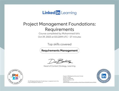 Mohammed Idris Ahmed On Linkedin Certificate Of Completion