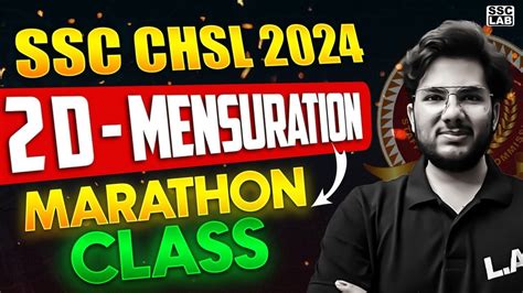 Ssc Chsl 2024 Complete 2d Mensuration Ssc Chsl Maths Mensuration By Utkarsh Sir Youtube
