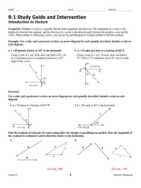 Chapter 8 Assignment Packet Key Pdf Euclidean Vector Determinant