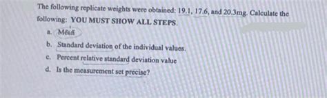 solved the following replicate weights were obtained 19 1