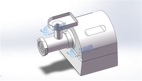 小型家用绞肉机机械设计SW16版三维模型CAD图纸说明书C20368 艺图网