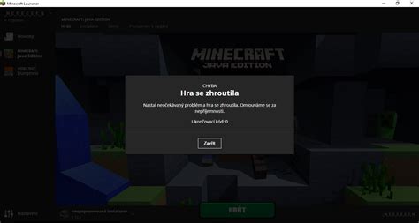 minecraft launcher error code 0 java edition support support
