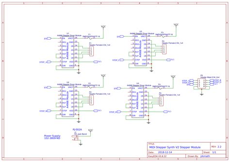 Stepper Synth V22 Oshwlab