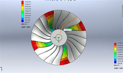航空发动机 扇叶流体分析模拟solidworks 2015模型图纸下载 懒石网