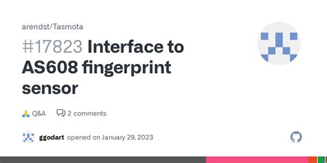 Interface To AS Fingerprint Sensor Arendst Tasmota Discussion GitHub