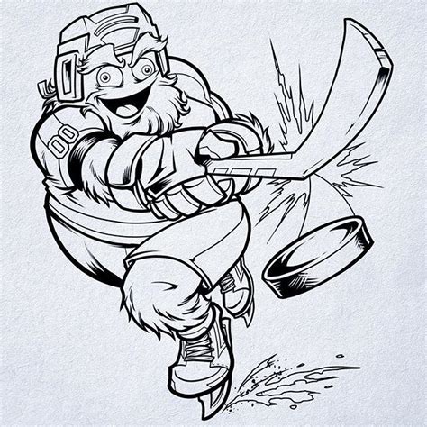 Gritty Coloring Page Gritty Coloring Drawing Comments Mascot