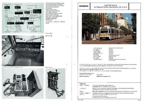 Siemens Data Sheet Lrv Light Rail Vehicle U2a For Regional Transit Sacramento Ca £3 70 Picclick Uk