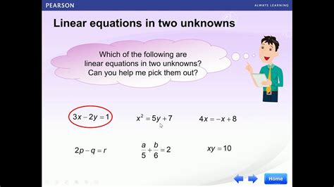 預習 Ch7 1 Linear Equations In Two Unknowns Part A Youtube