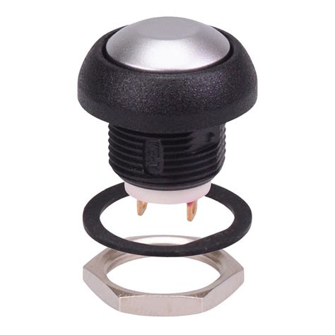 Isr3sada00 Chrome Momentary 12mm Push Button Switch Spst Ip67 Apem