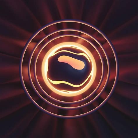 Premium Photo A 3d Simple Blob Shape With Concentric Circles Around It