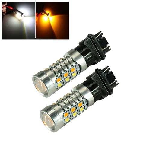 3157 Ck Socket 2835 Chip 22 Led White Amber Switchback Turn Signal Light Bulbs 3157 White