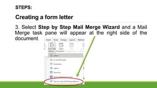 Mail Merge And Label Generation Pptx