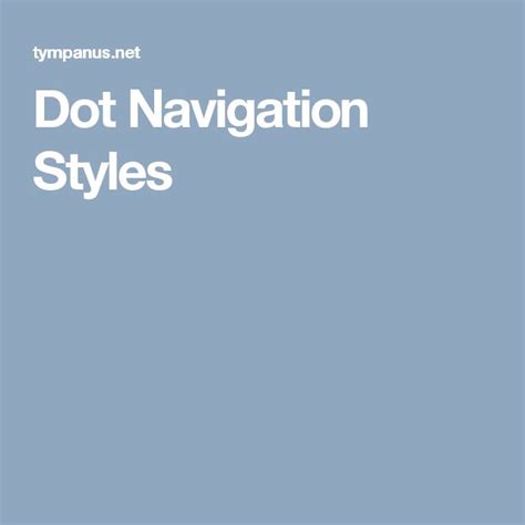 Dot Navigation Styles Dots Style Navigation