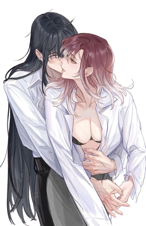 Rule 34 2girls Black Hair Colored Exposed Bra Female Female Only Hugging From Behind Imminent