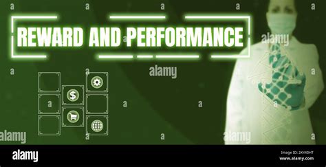 Sign Displaying Reward And Performance Business Concept Given In