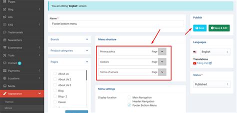 Setup Menu Archi Elite Documentation