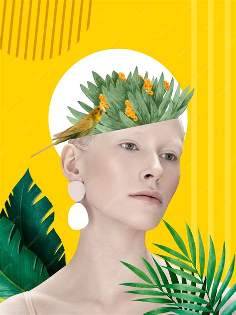 Free Photo Portrait Of Person With Nature Elements