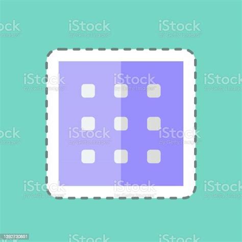 스티커 라인 컷 텍스처 사진 편집 기호에 적합합니다 편집 가능한 간단한 디자인 디자인 템플릿 벡터 간단한 기호 그림 가벼운에