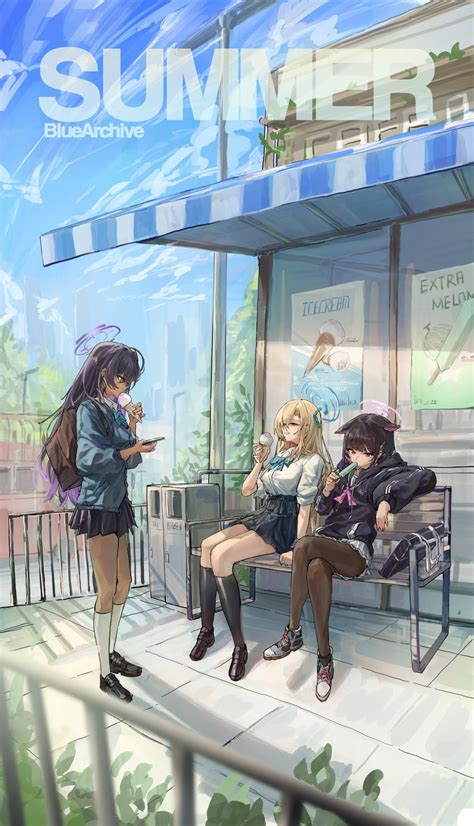 Asuna Karin And Kazusa Blue Archive Drawn By Dainillust Danbooru